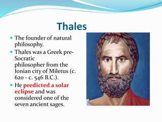 Early ancient philosophers | PPTX