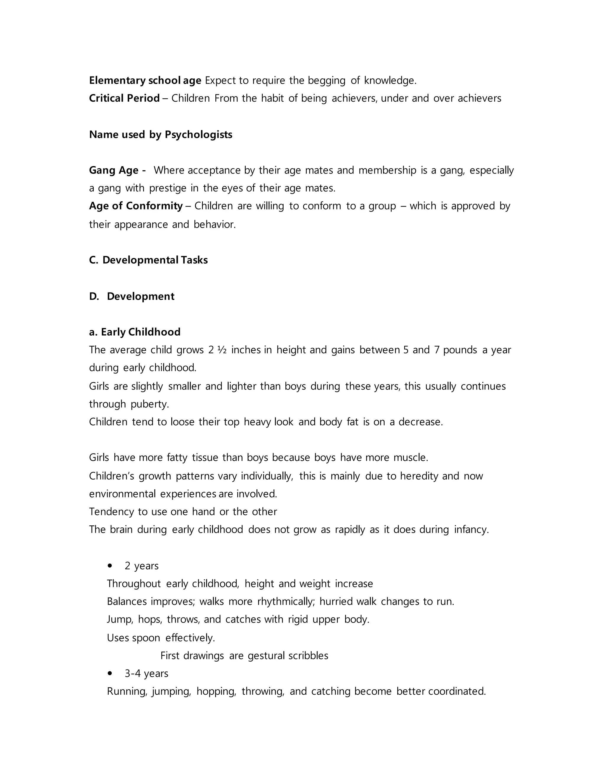 Early and late childhood (TS 1) | DOCX