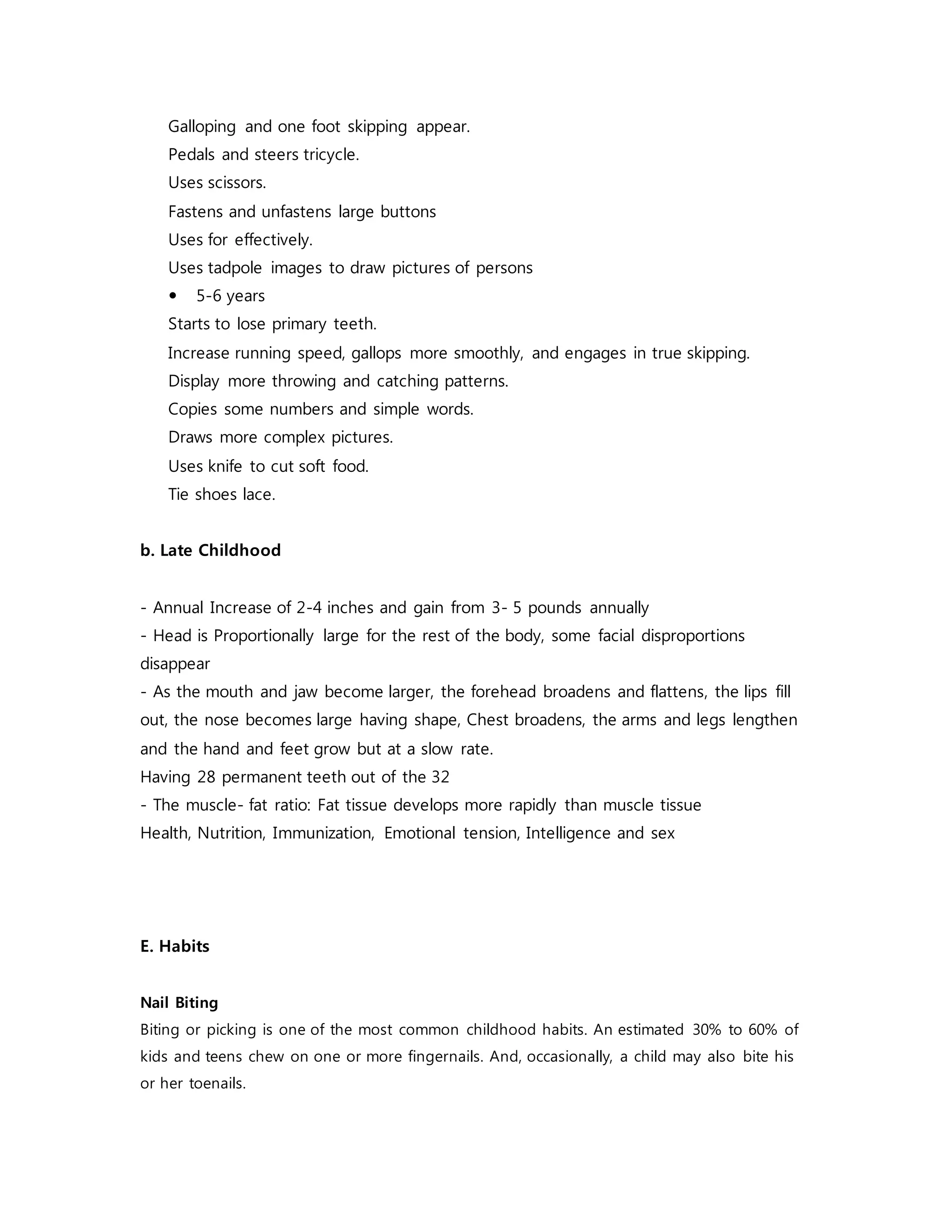 Early and late childhood (TS 1) | DOCX