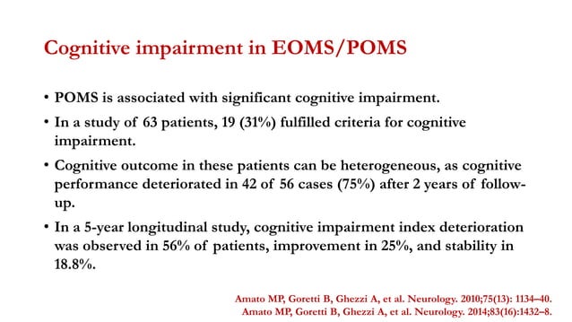Early and late onset multiple sclerosis | PPT