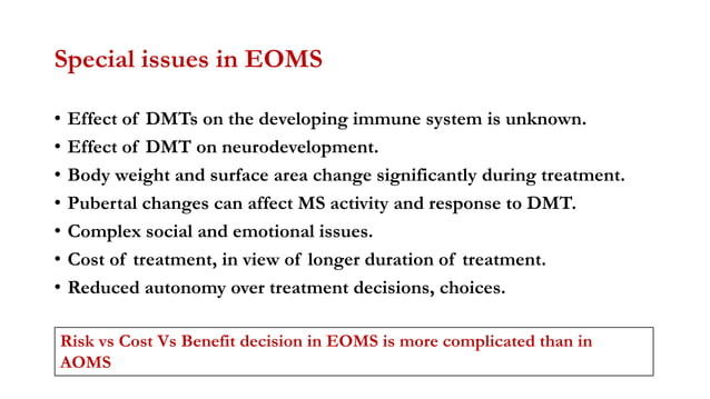 Early and late onset multiple sclerosis | PPT