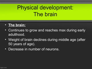 Early and middle adulthood | PPT