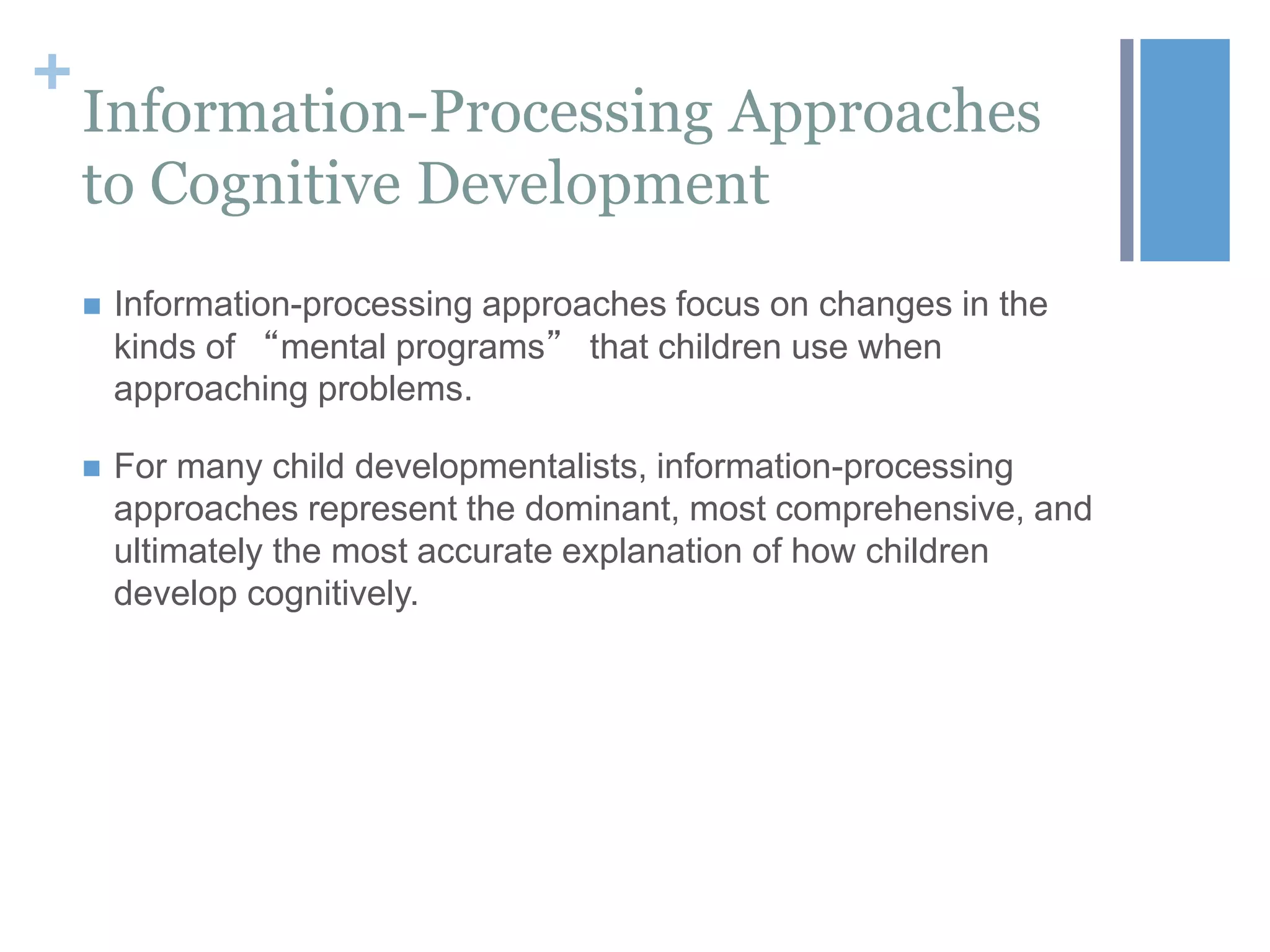 Early and middle childhood cognitive development | PPTX | Daycare and ...