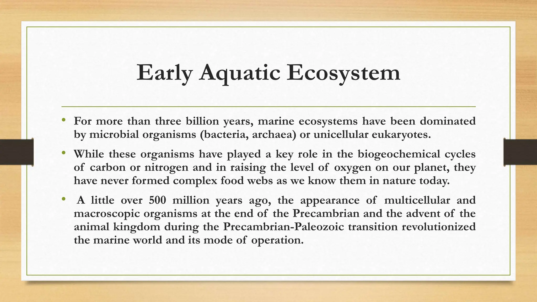 Early Aquatic and Terrestrial ecosystem.pptx