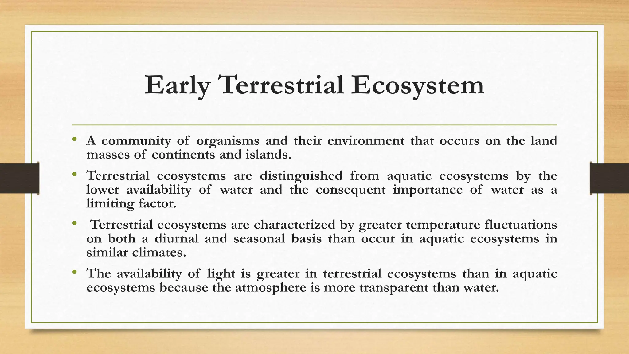Early Aquatic and Terrestrial ecosystem.pptx
