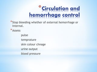 Early assessment and management of major trauma | PPTX
