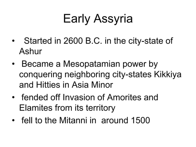 Early assyria | PPT