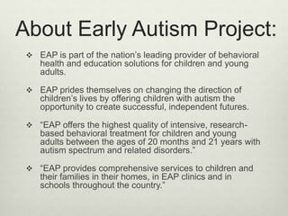 Early autism project internship | PPT