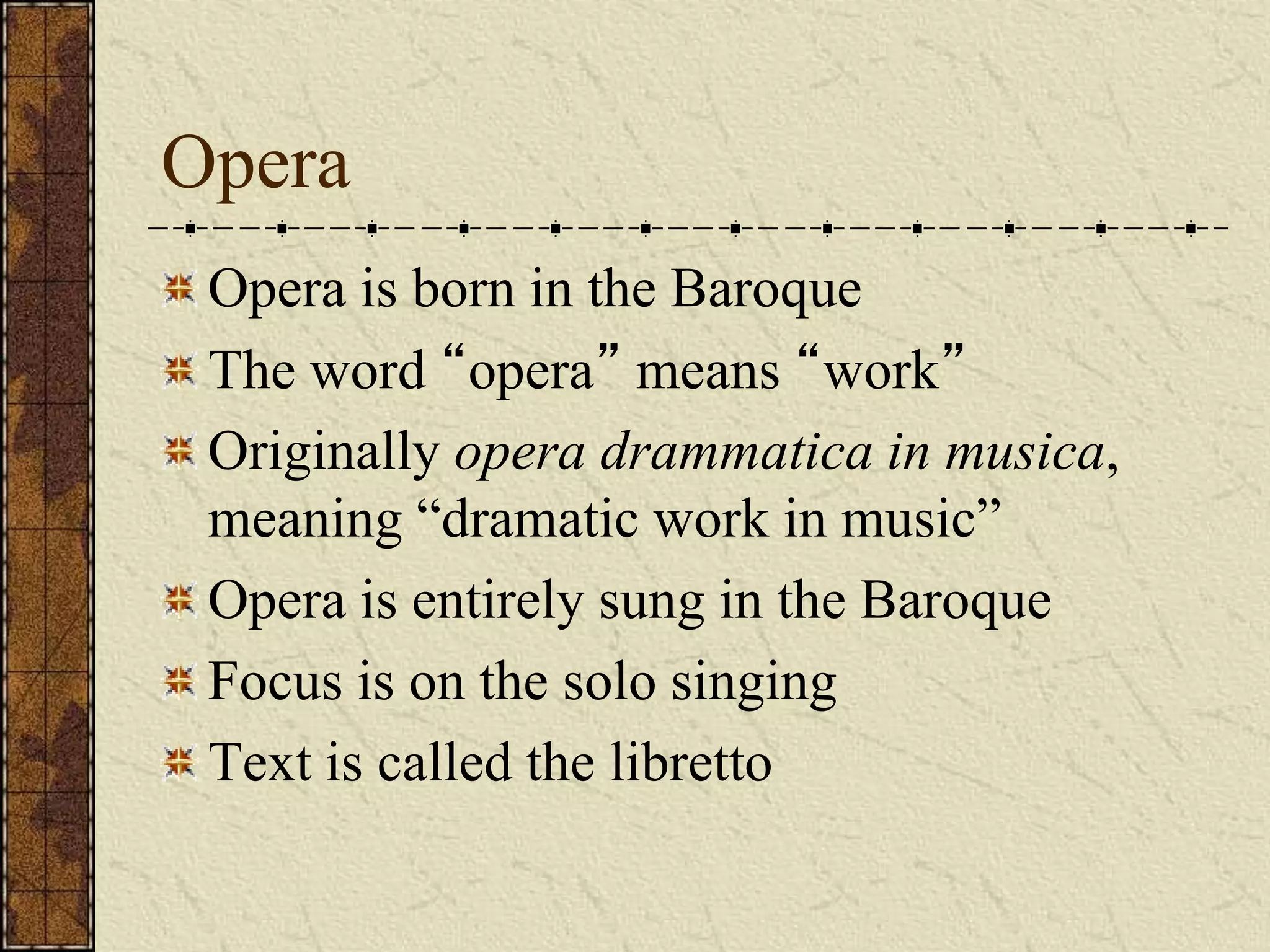 Early Baroque Vocal Music | PPTX