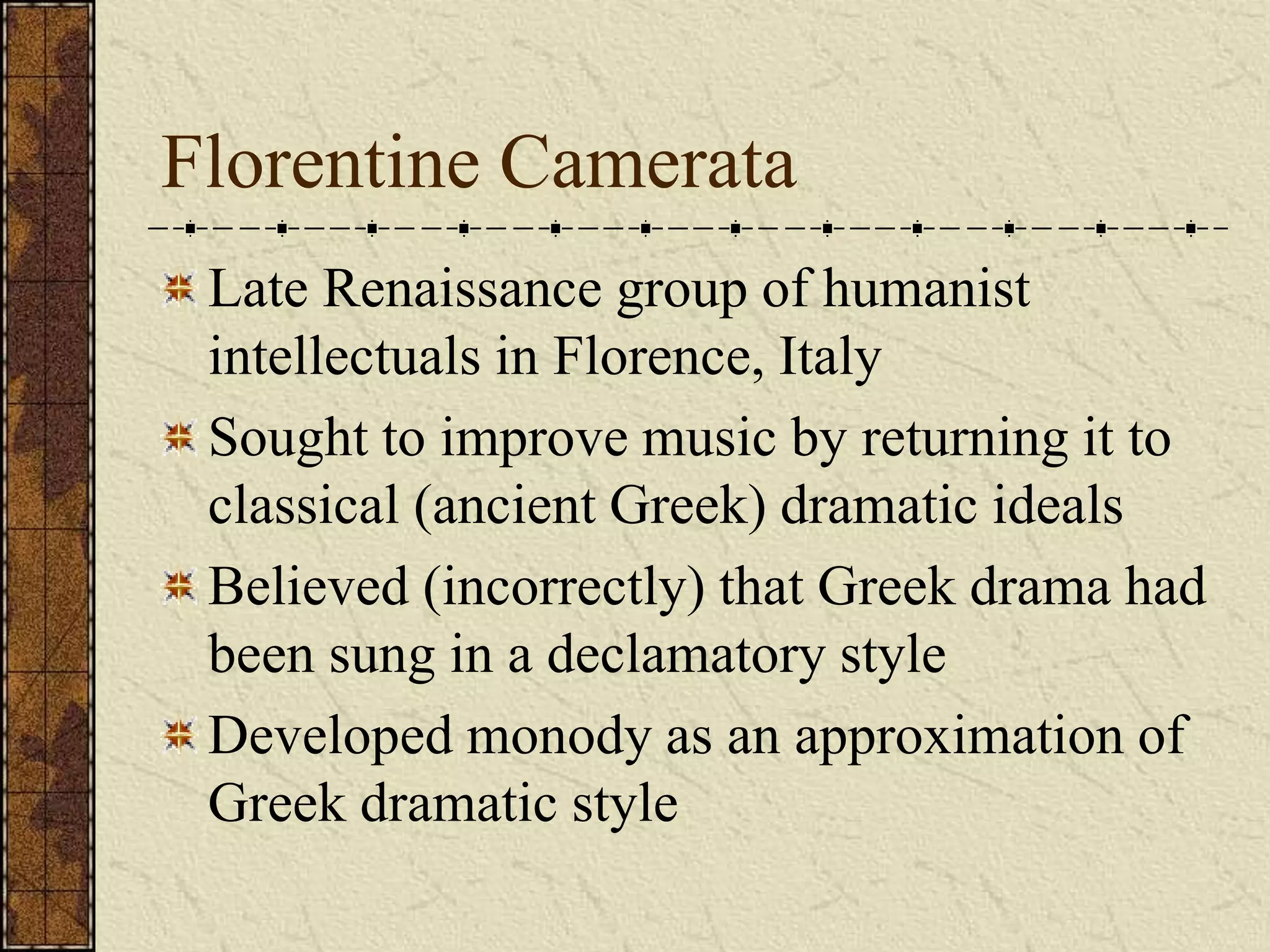 Early Baroque Vocal Music | PPTX