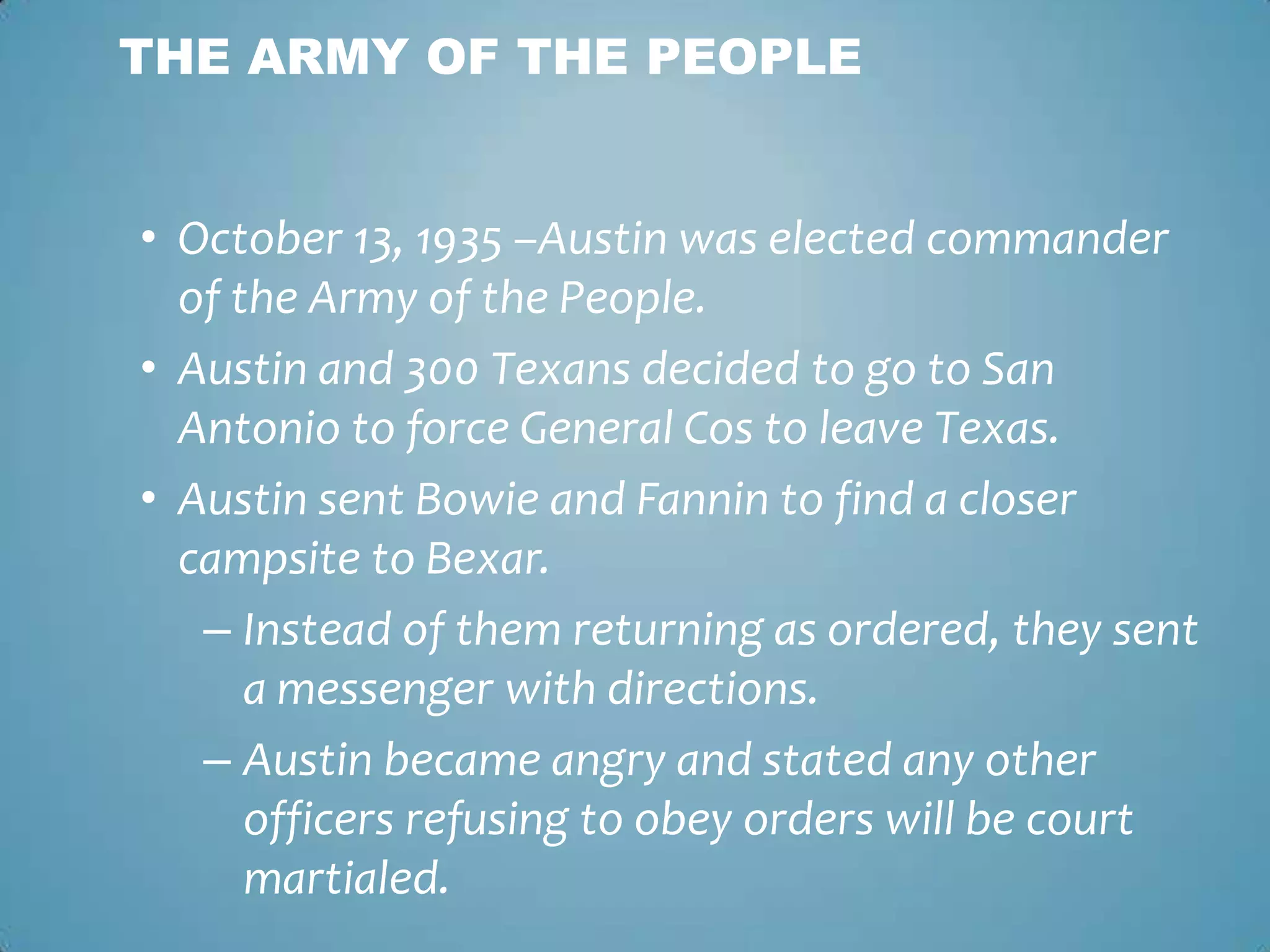 Early Battles of the Texas Revolution | PPTX