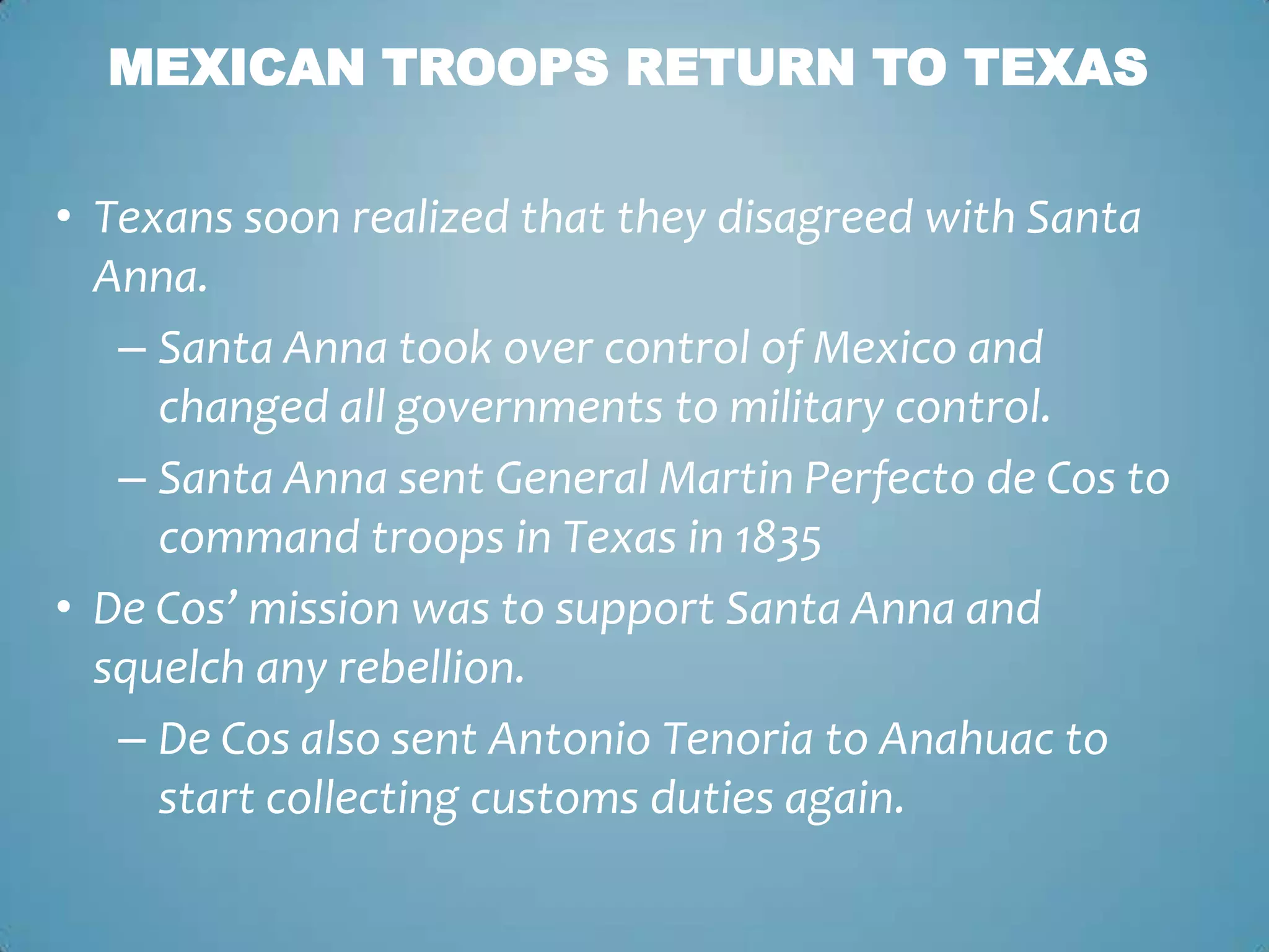 Early Battles of the Texas Revolution | PPTX