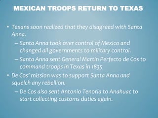 Early Battles of the Texas Revolution | PPTX | Death, Injury, or ...