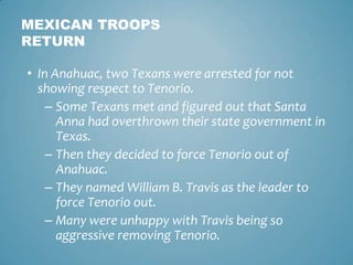Early Battles of the Texas Revolution | PPTX
