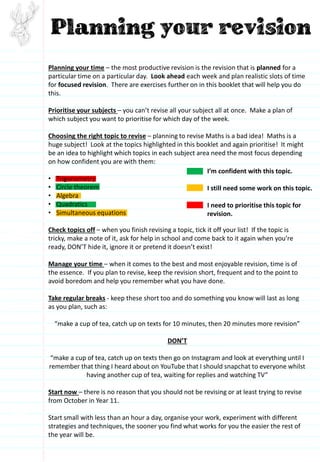 Early Bird Revision Guide | PDF