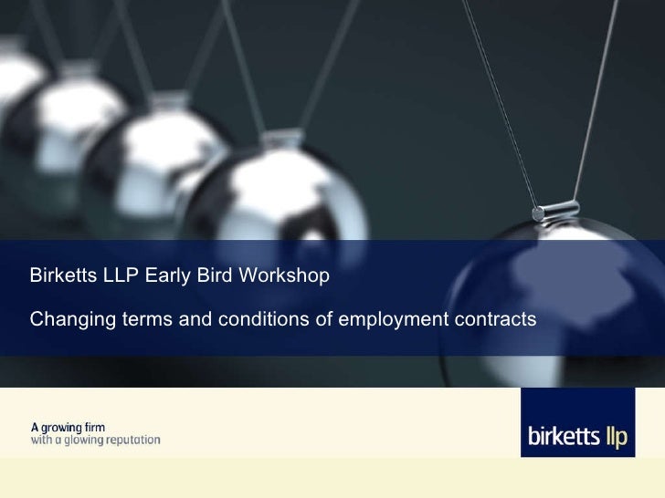 Early Bird Changing Terms And Conditions Of Employment early-bird-changing-terms-and-conditions-of-employment