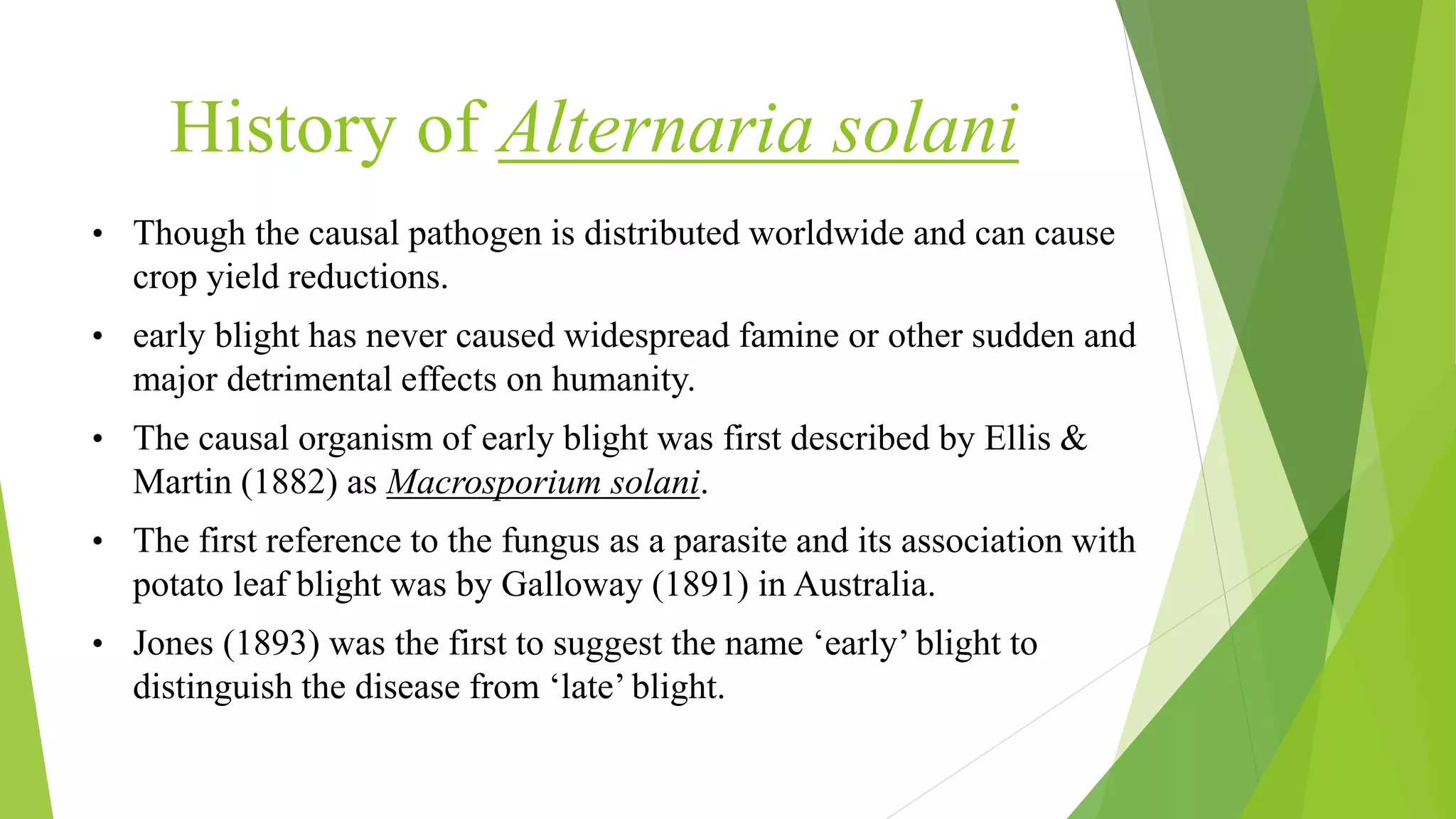 Early blight of potato | PPTX