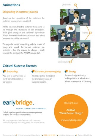 EarlyBridge case afklmp experiencing the customer journey in an animation | PDF
