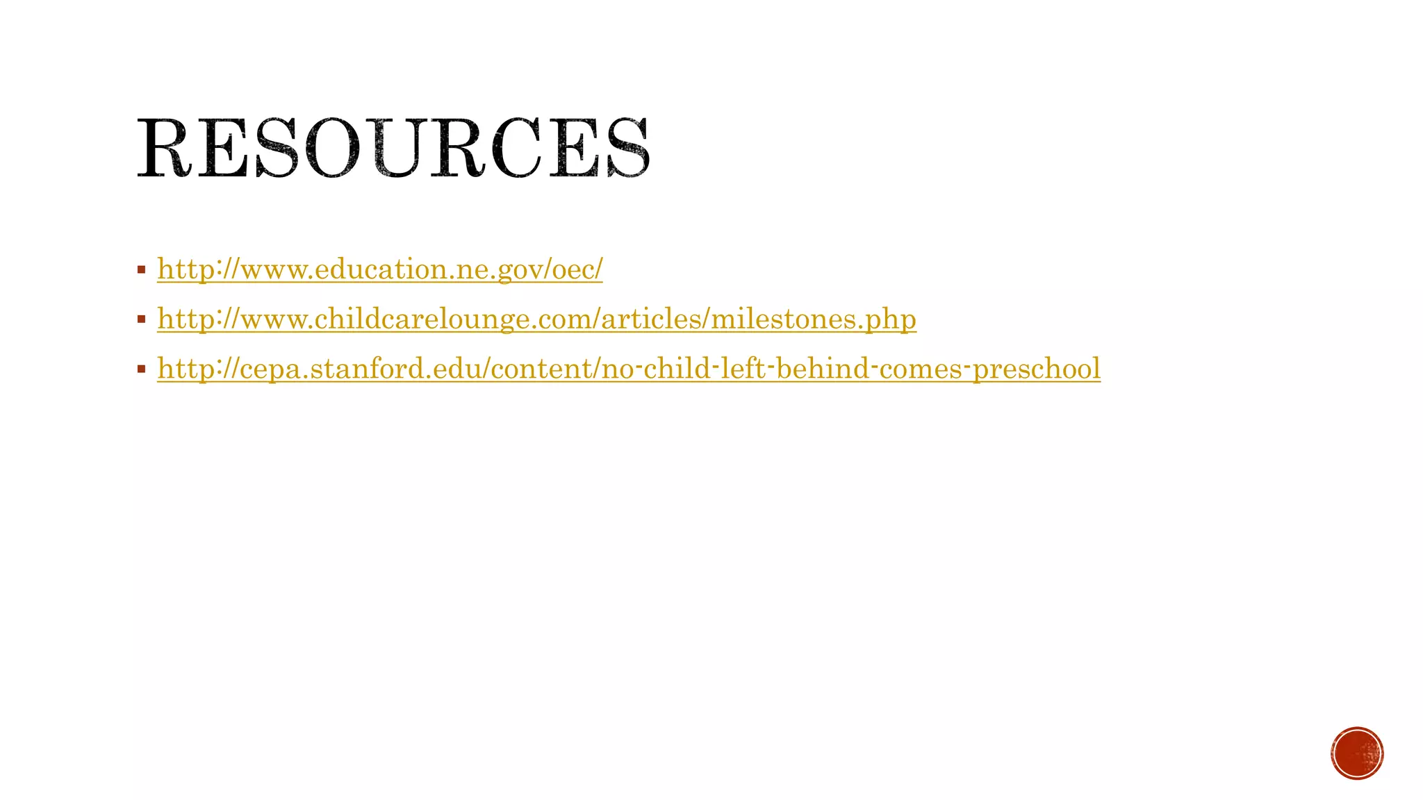 Early childhood | PPTX