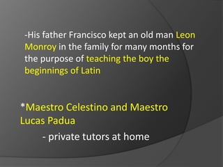 Early childhood and education of rizal | PPTX