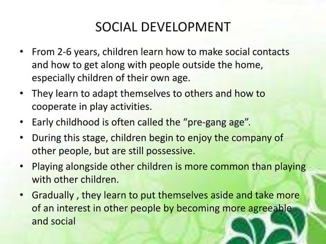 Early childhood development | PPT