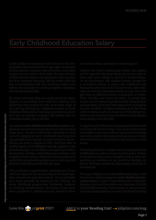 Early Childhood Education Salary early-childhood-education-salary
