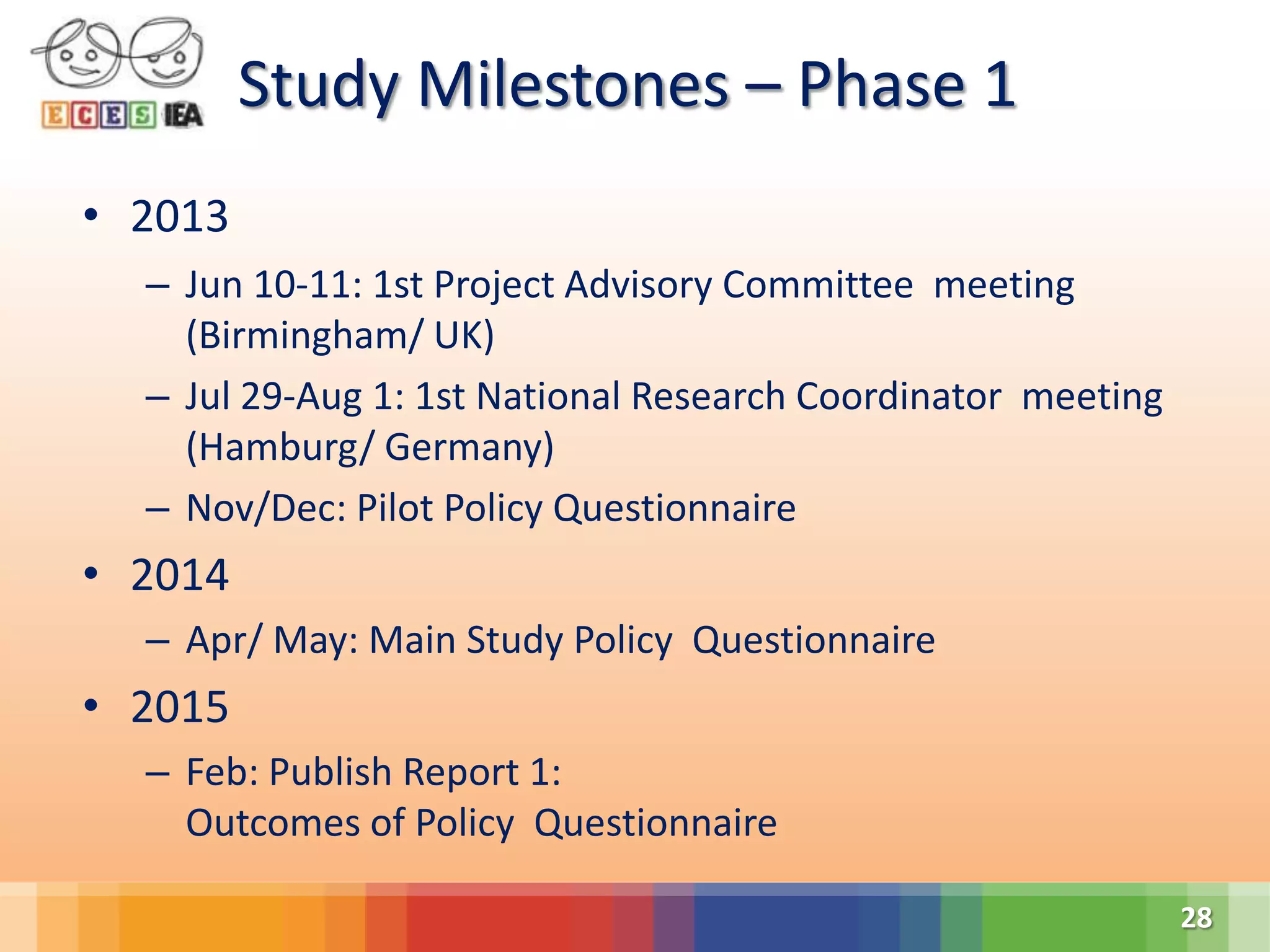 Early childhood education study progress report | PPTX