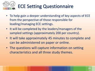 Early childhood education study progress report | PPTX