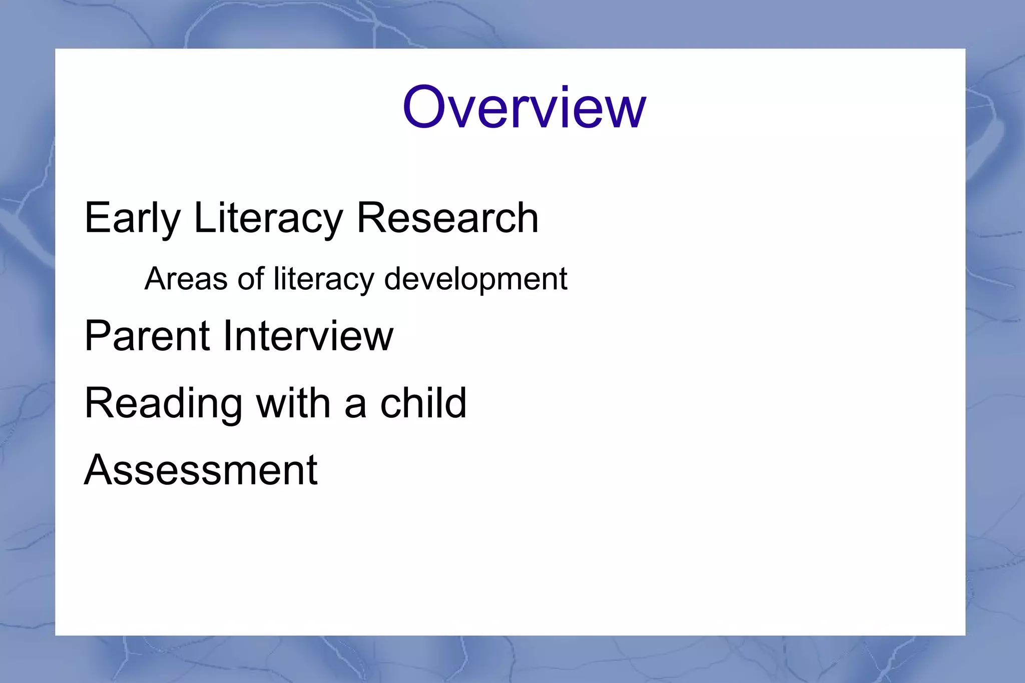 Early childhood literacy | PPT