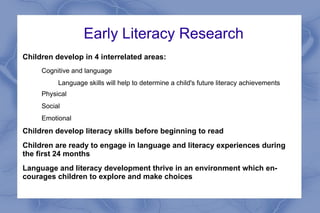 Early childhood literacy | ODP