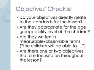 Early childhood literacy lesson planning | PPTX