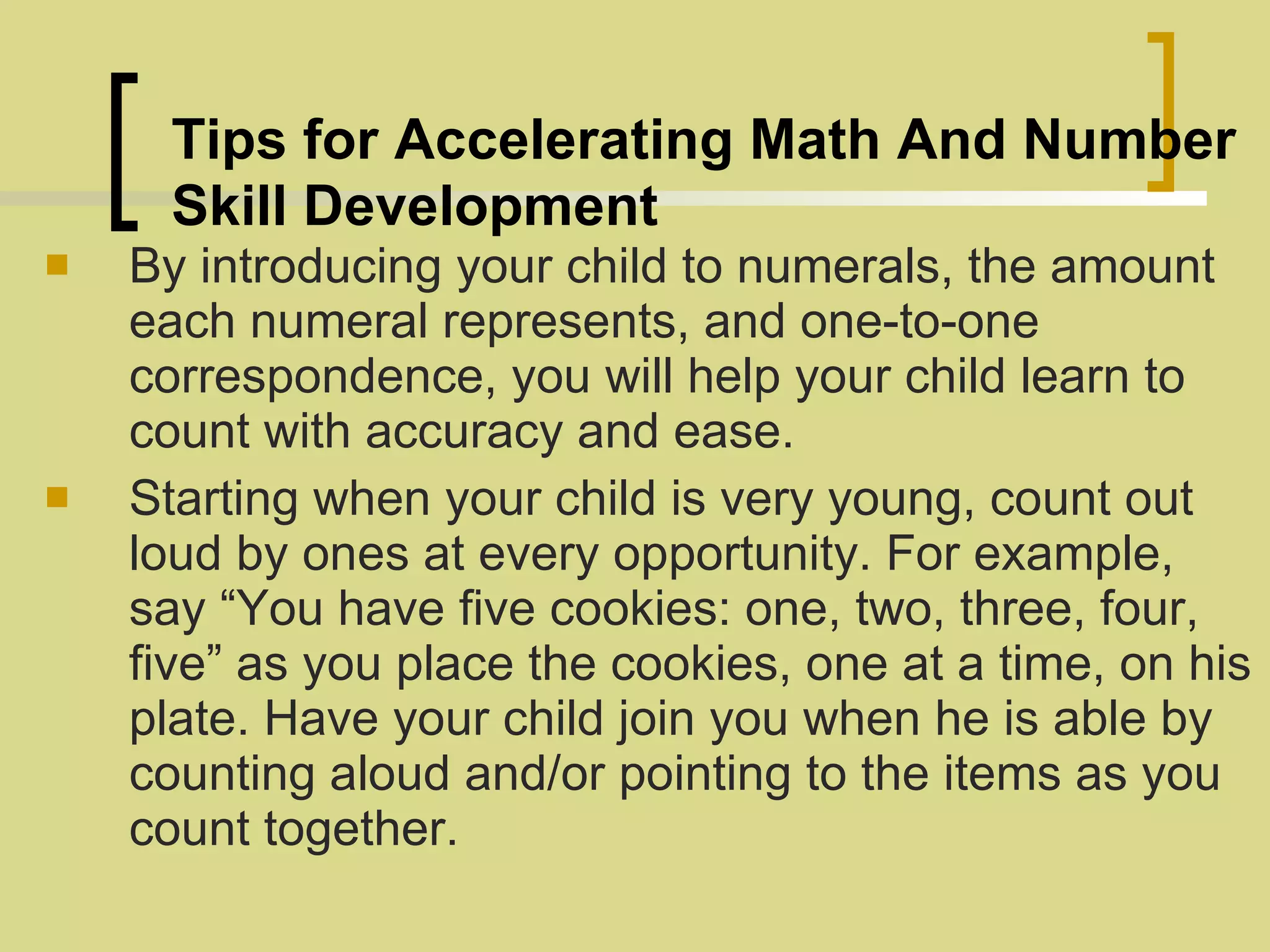 Early childhood mathematics and development | PPT