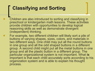 Early childhood mathematics and development | PPT