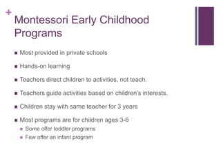 Early childhood programs | PPTX