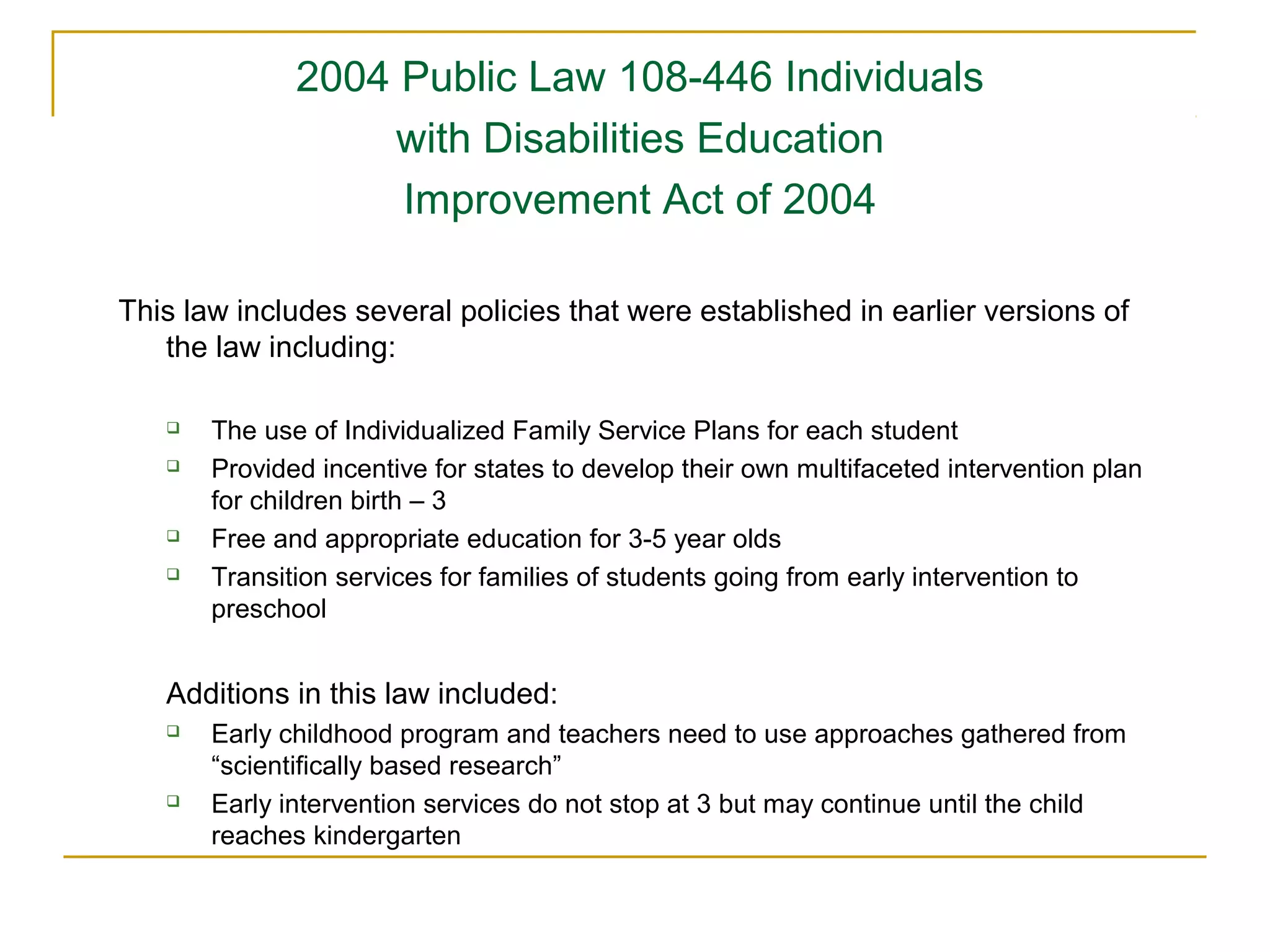 Early childhood special education | PPT
