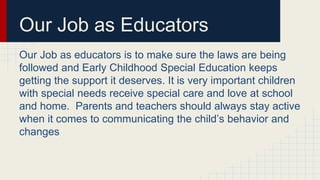 Early Childhood Special Education Presentation | PPTX