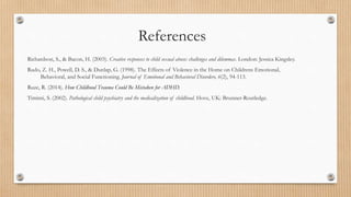 Early childhood trauma's invisibility cloak | PPTX