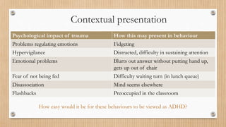 Early childhood trauma's invisibility cloak | PPTX