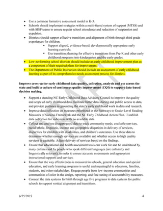 Early childhood/whole child draft recommendations June | PDF | Daycare ...