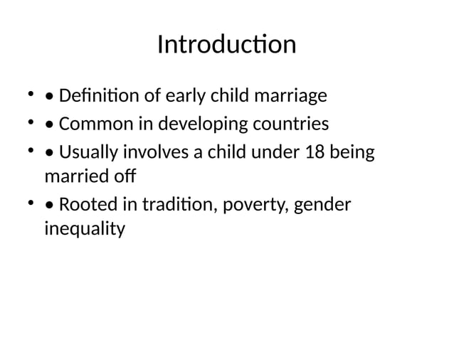 Early_Child Marriage Presentation IN AFRICA pptx | PPTX