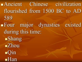 Early chinese civilizations | PPT