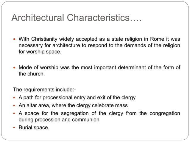 EARLY CHRISTIAN ARCHITECTURE.pptx | Christianity | Religion & Spirituality