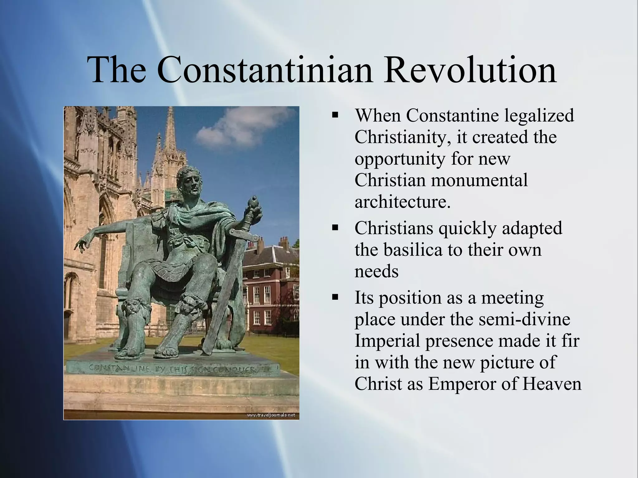 Session no. 6, 2011: Early christian basilicas, by Henry Gruber | PPT