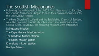 Early christian churches in malawi_C. Felani | PPTX