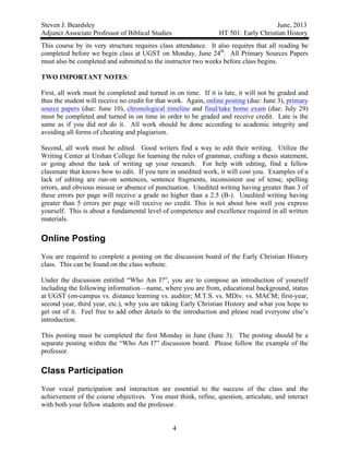 Early christian history syllabus | PDF