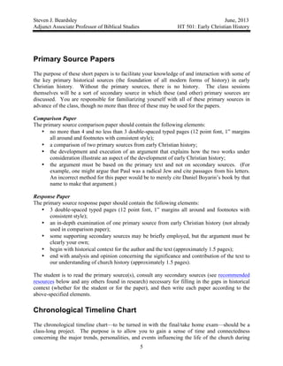 Early christian history syllabus | PDF