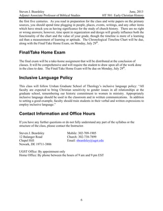 Early christian history syllabus | PDF