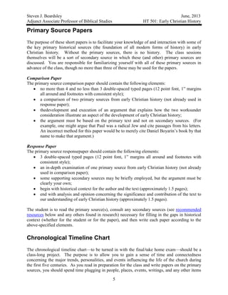 Early christian history syllabus | DOCX