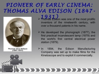Early cinematography | PPT