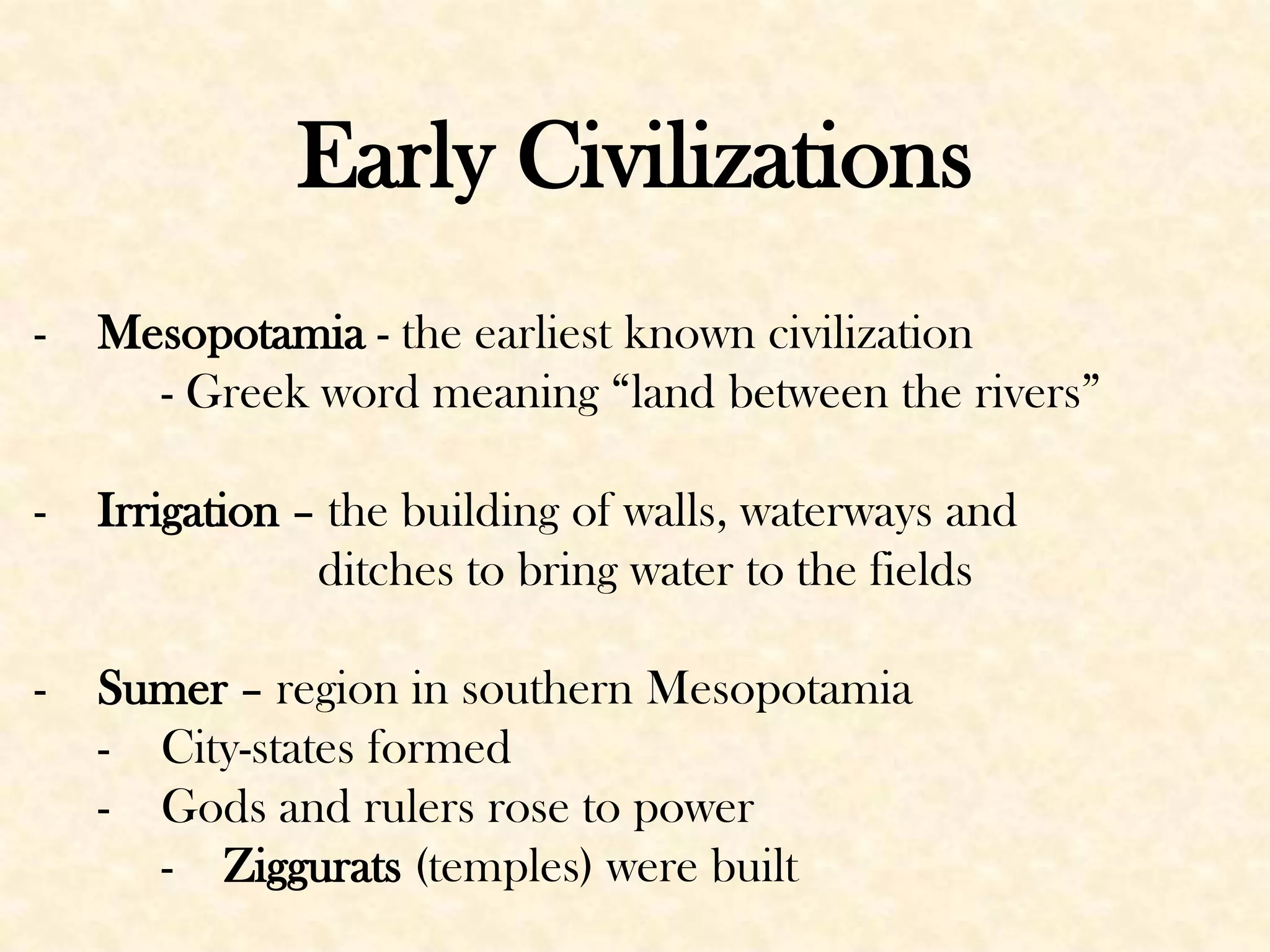Early civilizations | PPTX
